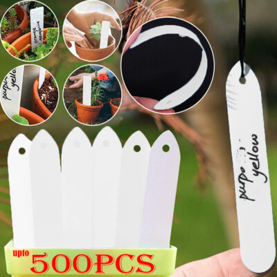 500x Plastic Plant Labels Garden Markers Gardening Name Tags Herbs Pots ...