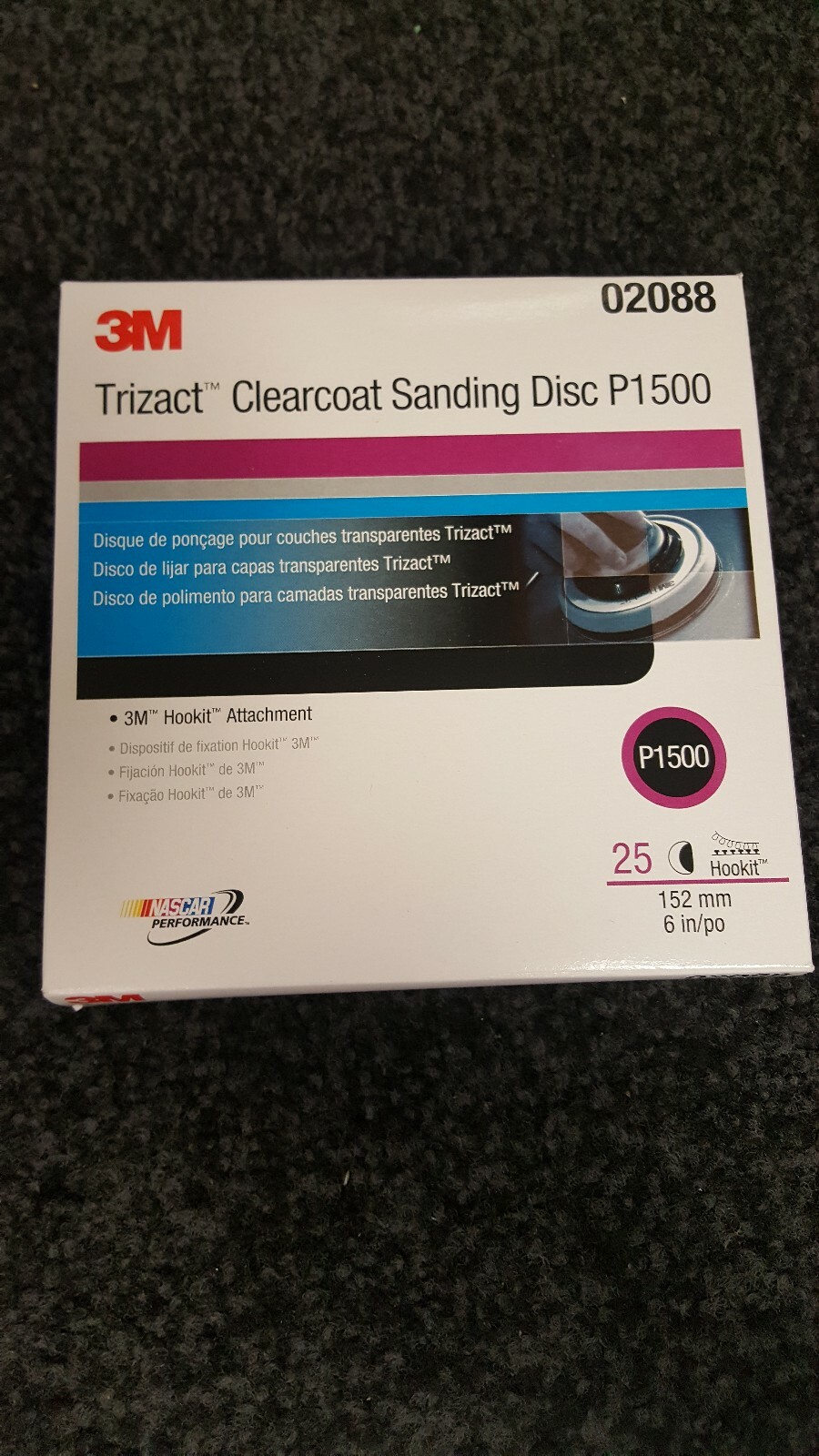 3M Trizact 02088 P1500 grit. 6" Hookit Clear Coat Sanding Disc⭐10 Disc ...