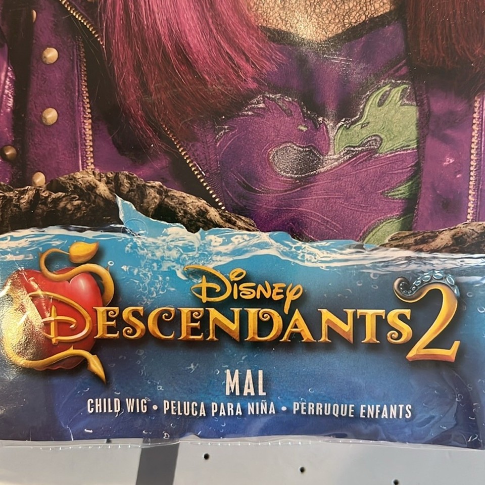 NWT Disney Girl's Descendants 2 Mal Isle Look Wig Halloween Costume | eBay