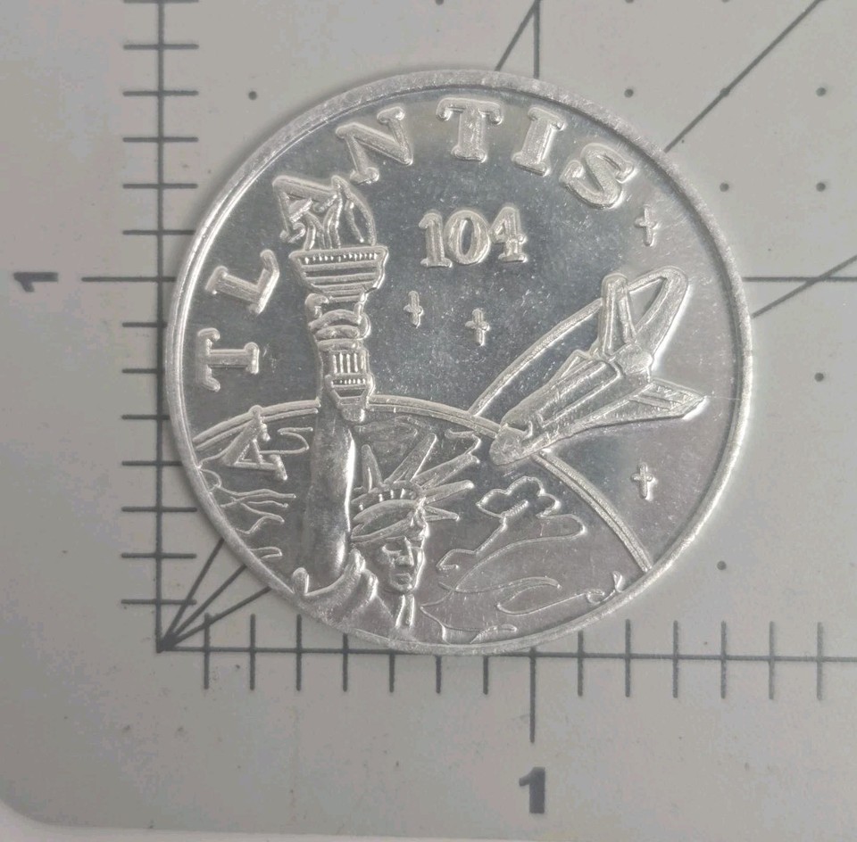 NASA Space Shuttle Atlantis STS-122 Commemorative Coin Medal | eBay UK