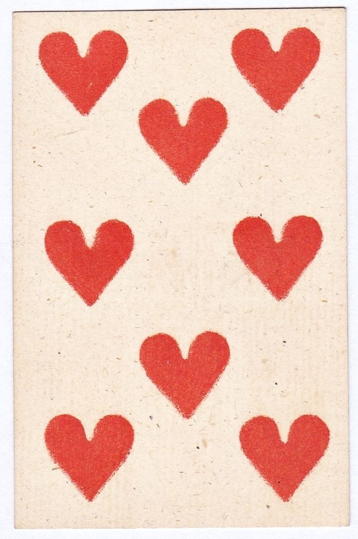 Heart 8 Eight of Hearts Coeur Playing Card Game Map Carte A Jouer 18 ...