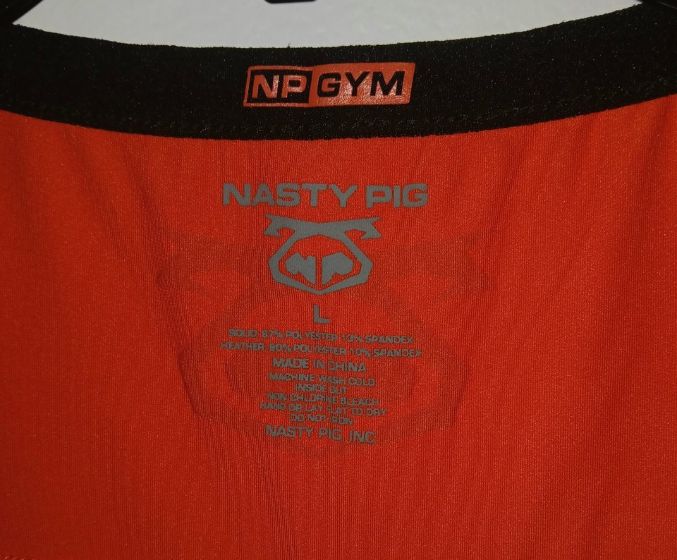 Nasty Pig Men's Tank Top XL Orange Gray | eBay