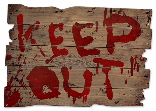 Bloody Keep Out Halloween Plasma Cut Metal Sign | eBay