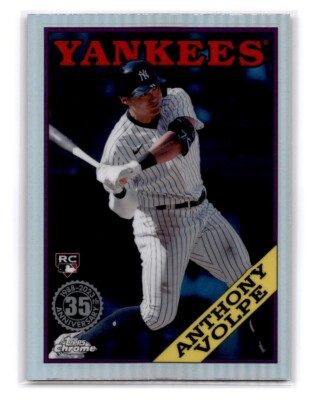 2023 Topps Chrome Update Anthony Volpe Rookie RC 1988 Refractor #88CU ...