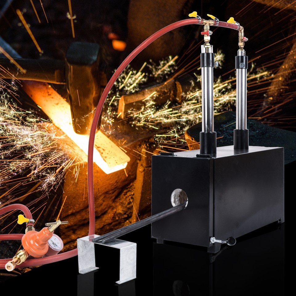 Gas Propane Forge Furnace Double Burner Metal Forging Blacksmith 2B ...