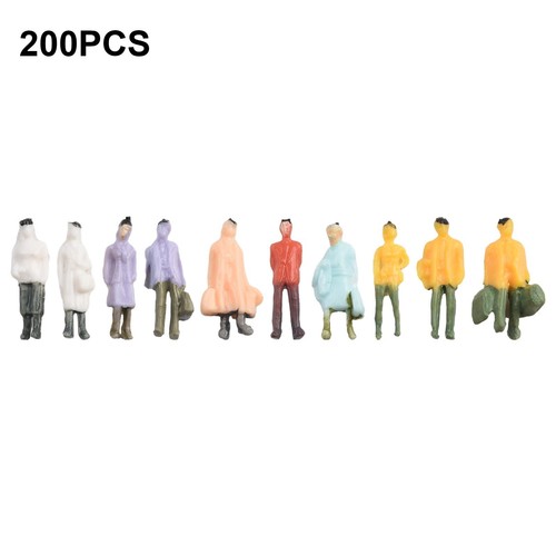 Model Trains Painted Figures-100pcs/200pcs 1:87 Scale People Passengers ...