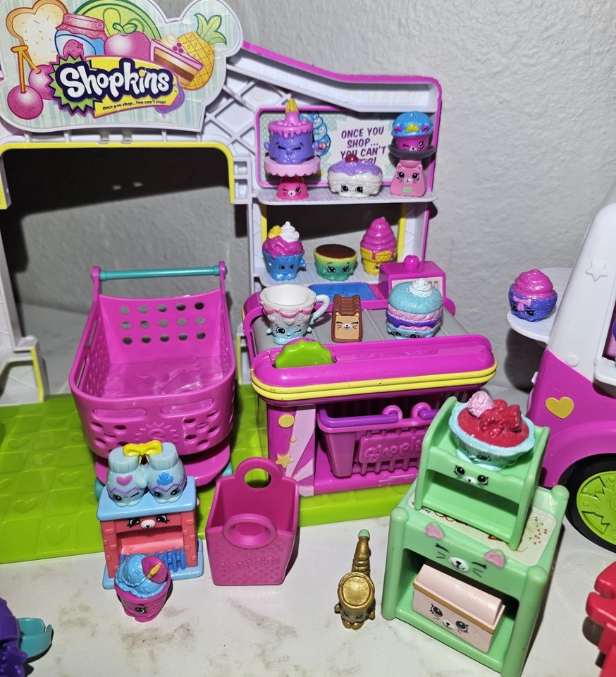 Shopkins Lot Supermarket Scoops Ice Cream Truck Over 40 Shopkins | eBay