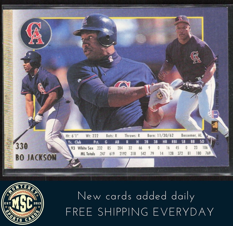 Bo Jackson 1994 Ultra #330 California Angels | eBay
