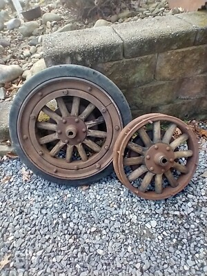 2-1925 1926 1927 Model T Ford TT Truck 20" REAR WOOD SPOKE WHEEL / HUB ...