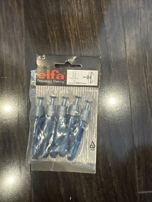 ELFA x5 Easy Hanging Shelving Dry Wall Anchors #471598 New In Package ...
