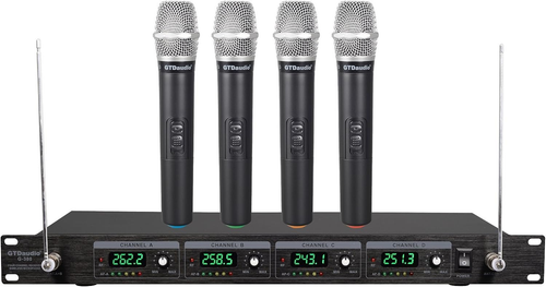 VHF 4 Hand-Held Wireless Microphone System Mics (Frequency: Set 1) | eBay