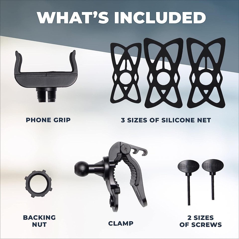 Roam Universal Bike Phone Mount for Motorcycle/Bike Handlebars ...