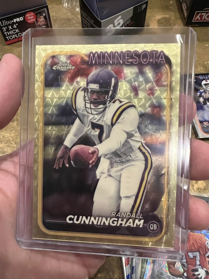 2024 Topps Chrome Football Randall Cunningham SUPERFRACTOR 1/1 Gold ...