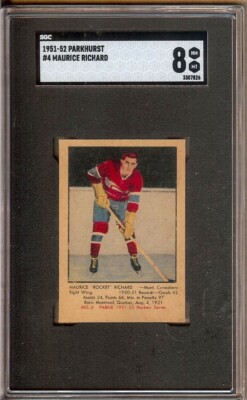 1951-52 PARKHURST #4 MAURICE "ROCKET" RICHARD RC SGC 8!! BEAUTY | eBay
