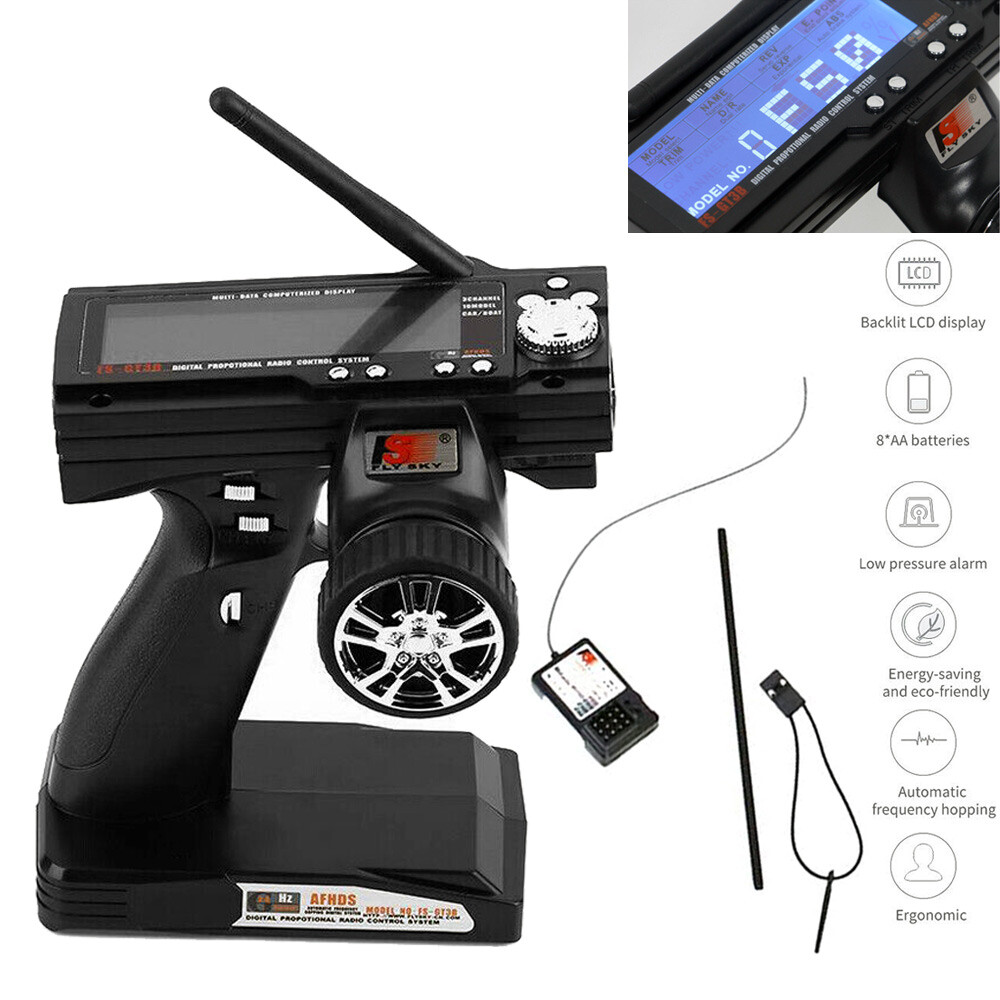 For Flysky FS-GT3B 2.4GHz 3 Channels Control Transmitter & Receiver for ...