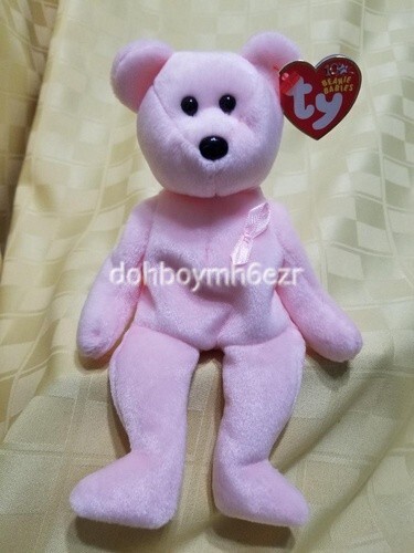 Ty Beanie Babies Baby Cure Bear Susan G Komen Breast Cancer Awareness ...