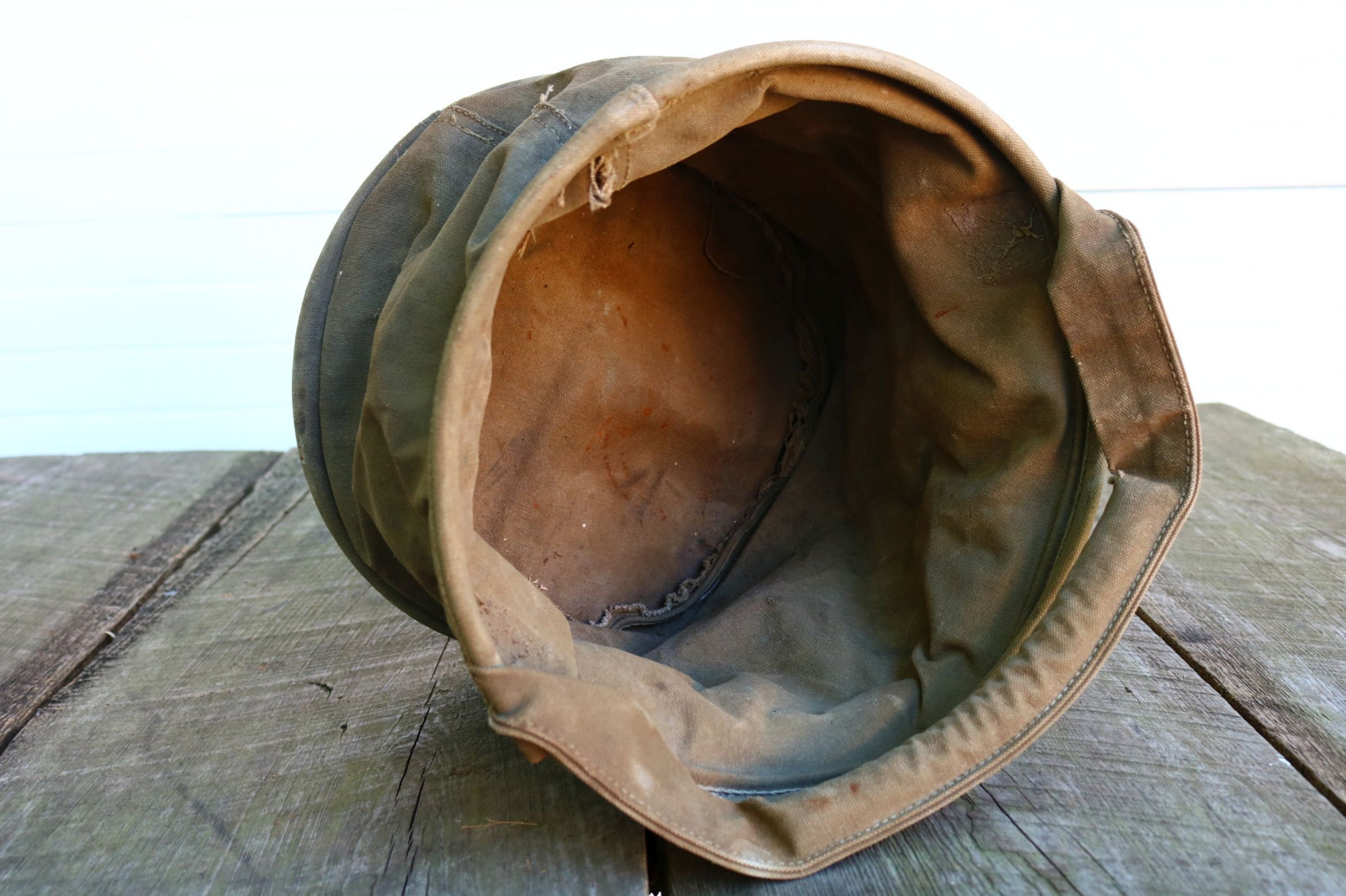 Vintage WWII US Army Military Canvas Water Bag Bucket WW2 Tote store ...