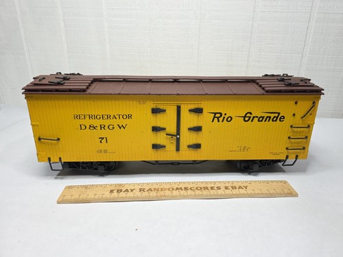 As Is Bachmann G Scale D&RGW 71 Rio Grande Woodside Reefer Train Car ...
