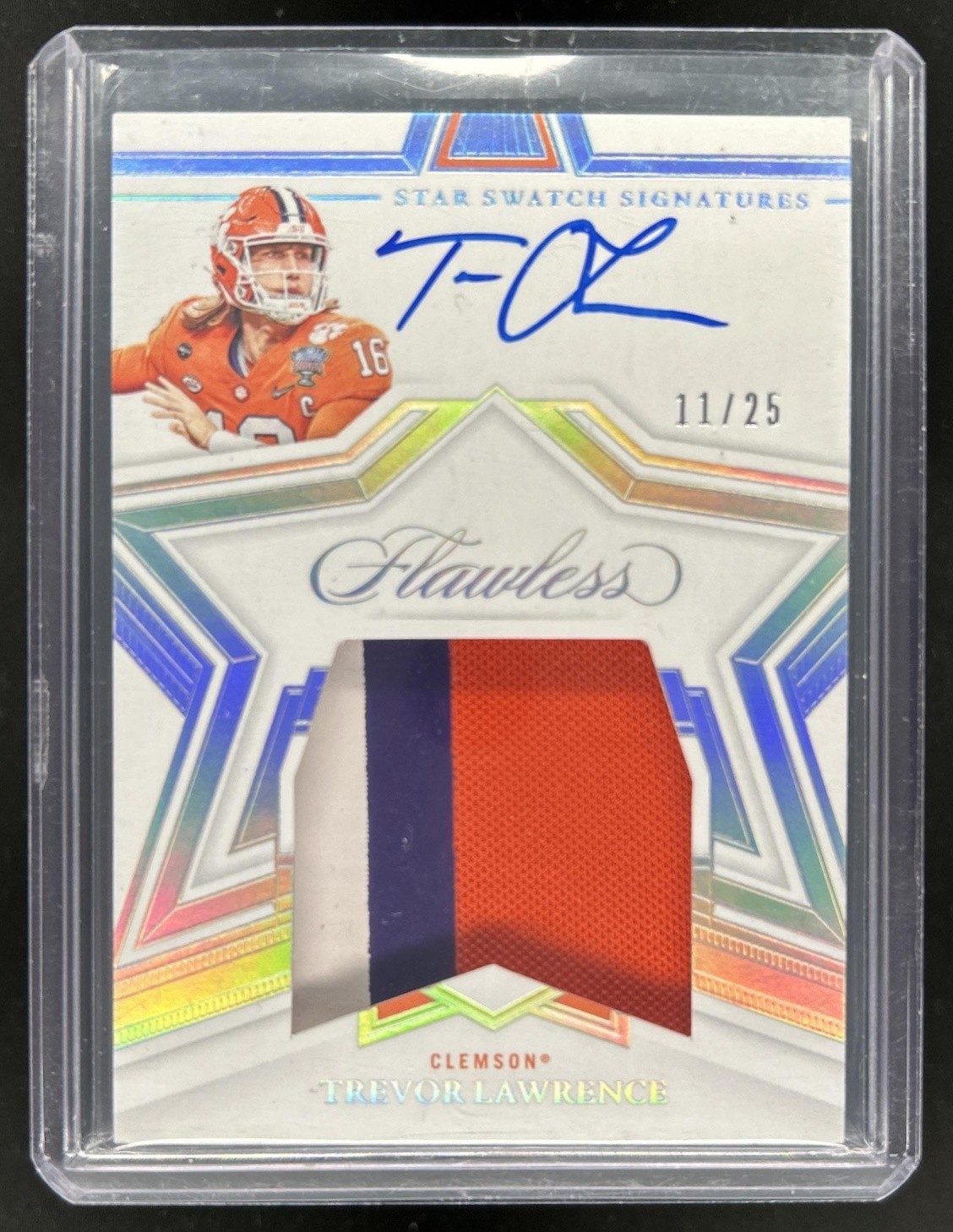 2022 Flawless Collegiate Trevor Lawrence Star Swatch Patch Auto #11/25 ...