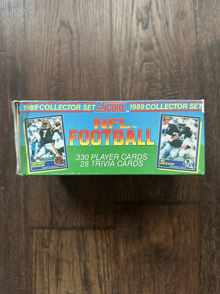 SCORE 1989 COLLECTOR SET NFL FOOTBALL Box Only /28 TRIVIA CARDS 330 ...