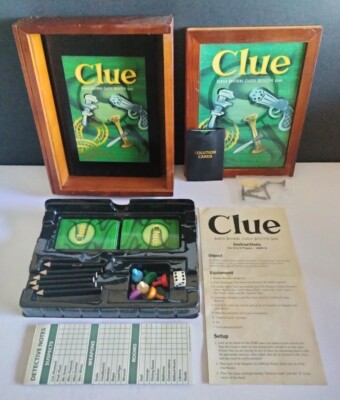 Clue Vintage Game Collection Parker Brothers Wood Box Board Game Great ...