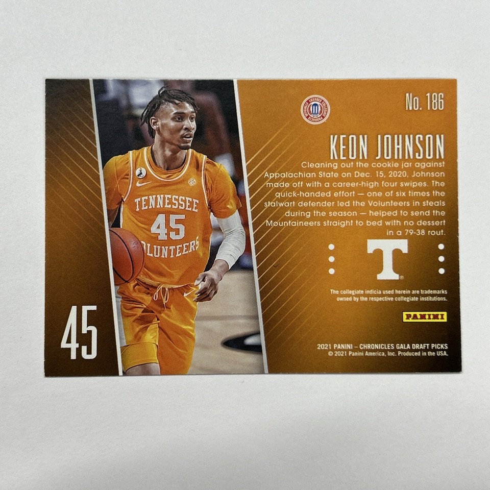 2021 Chronicles Draft Picks Gala Rookies Keon Johnson RC Green Parallel ...