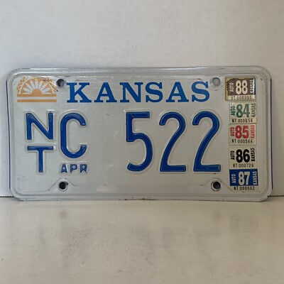 1984 Kansas License Plate C 522 Norton County NT Collector Man Cave ...