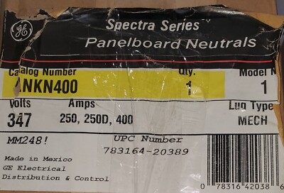 ANKN400 GE Spectra Series Panelboard Neutral 400A NIB | eBay