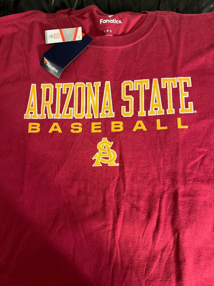 Arizona State Baseball t shirt new w tags fanatics Large Sundevils ASU ...