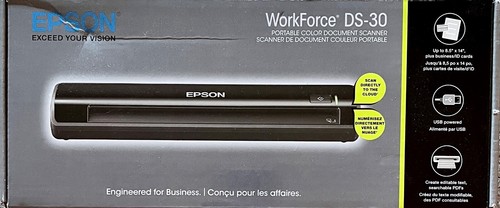 EPSON WORKFORCE DS-30 Portable Color Document SCANNER ~ New ~ Open Box ...