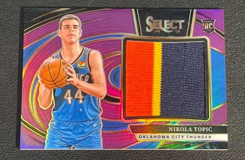 Nikola Topic 2024-25 Panini Select Jumbo Rookie Swatches Patch Purple ...