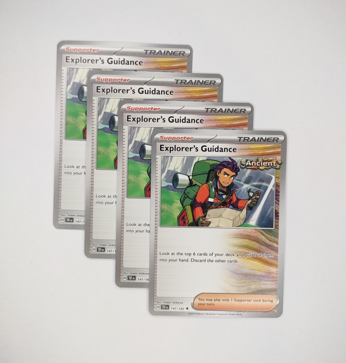 4x Explorer's Guidance 147/162- 4x Trainer Playset - Pokemon S&V ...