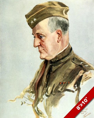 US ARMY MAJOR GEN JAMES HARBORD WWI WORLD WAR 1 ART PAINTING REAL ...