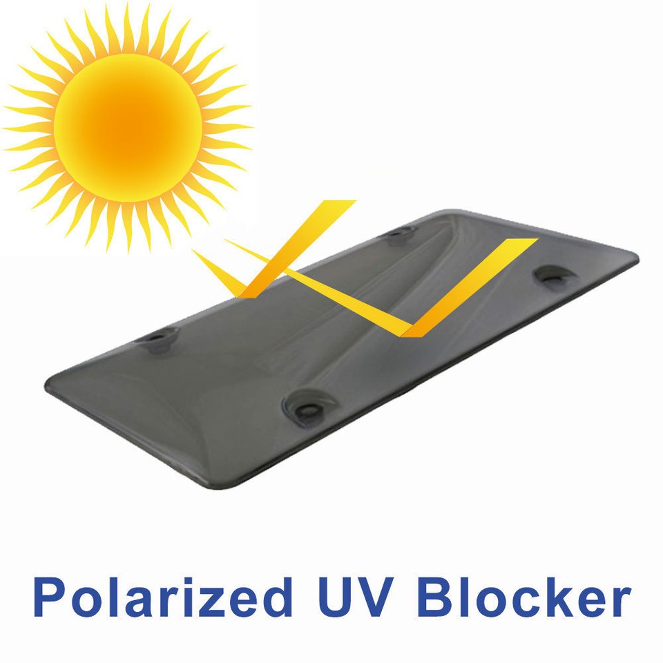 Unbreakable Clear License Plate Tag Shield Cover + Black Frame + 4 ...