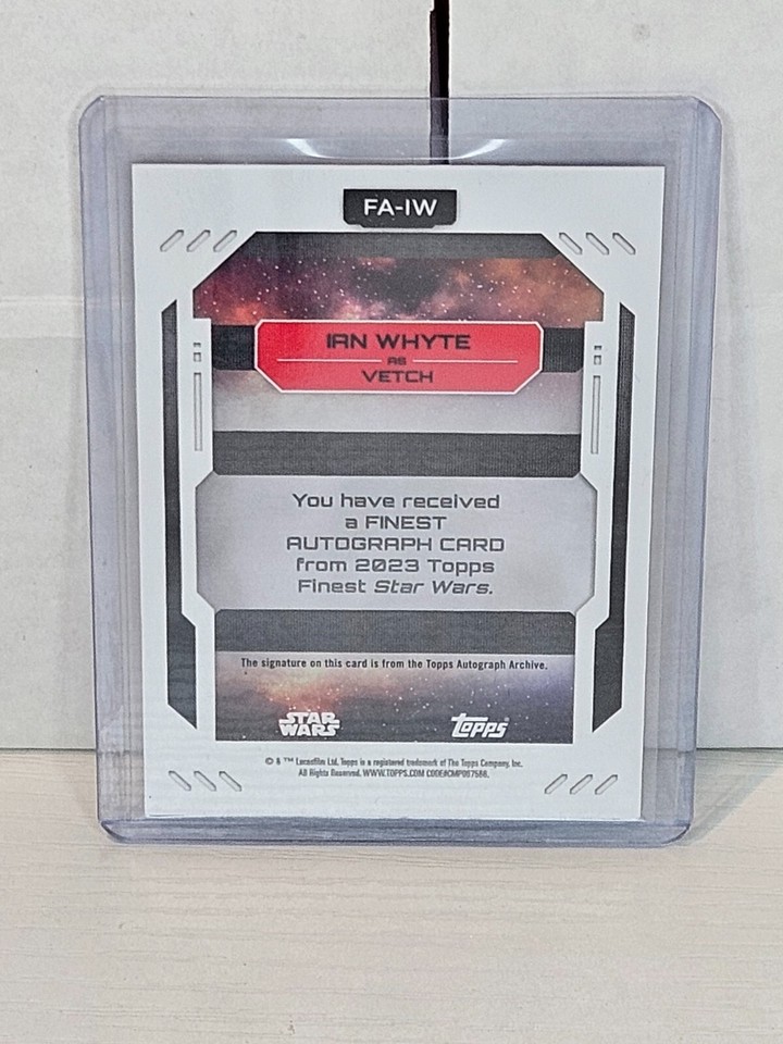 2023 Topps Star Wars Finest FA-IW Ian Whyte As Vetch Auto | eBay