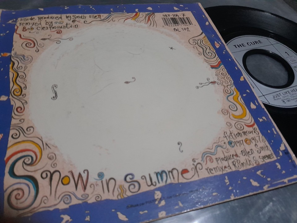 the CURE autograph robert Smith JUST LIKE HEAVEN vinyl perry Bamonte ...