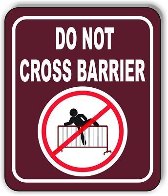DO NOT CROSS barrier PARK CAMPING Metal Aluminum composite sign | eBay