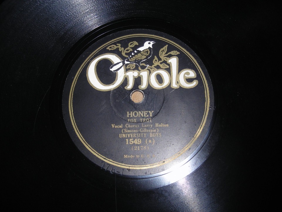 1929 ORIOLE 78/University Boys (Reser)../Roy Collins' Dance Orchestra ...