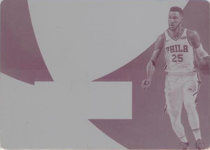 2017-18 Panini Immaculate Collection - Team Slogans Ben Simmons #TS-BSM ...
