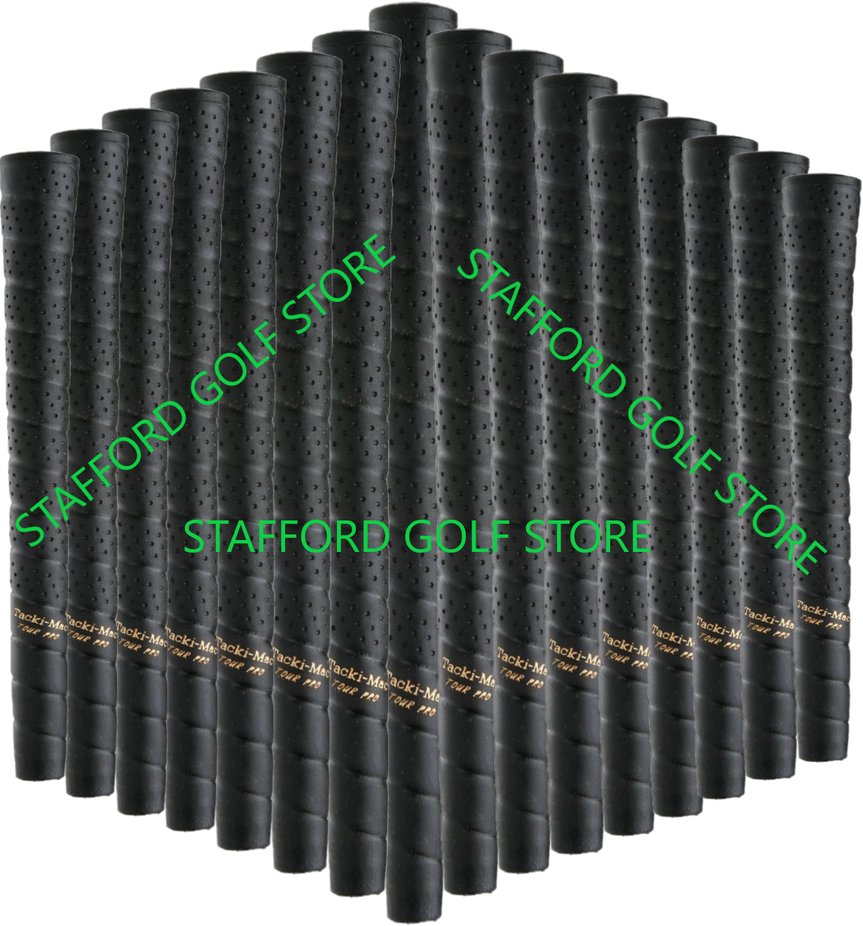 Tacki-Mac Perforated Tour Pro Black Golf Grips Standard/Midsize/Jumbo ...
