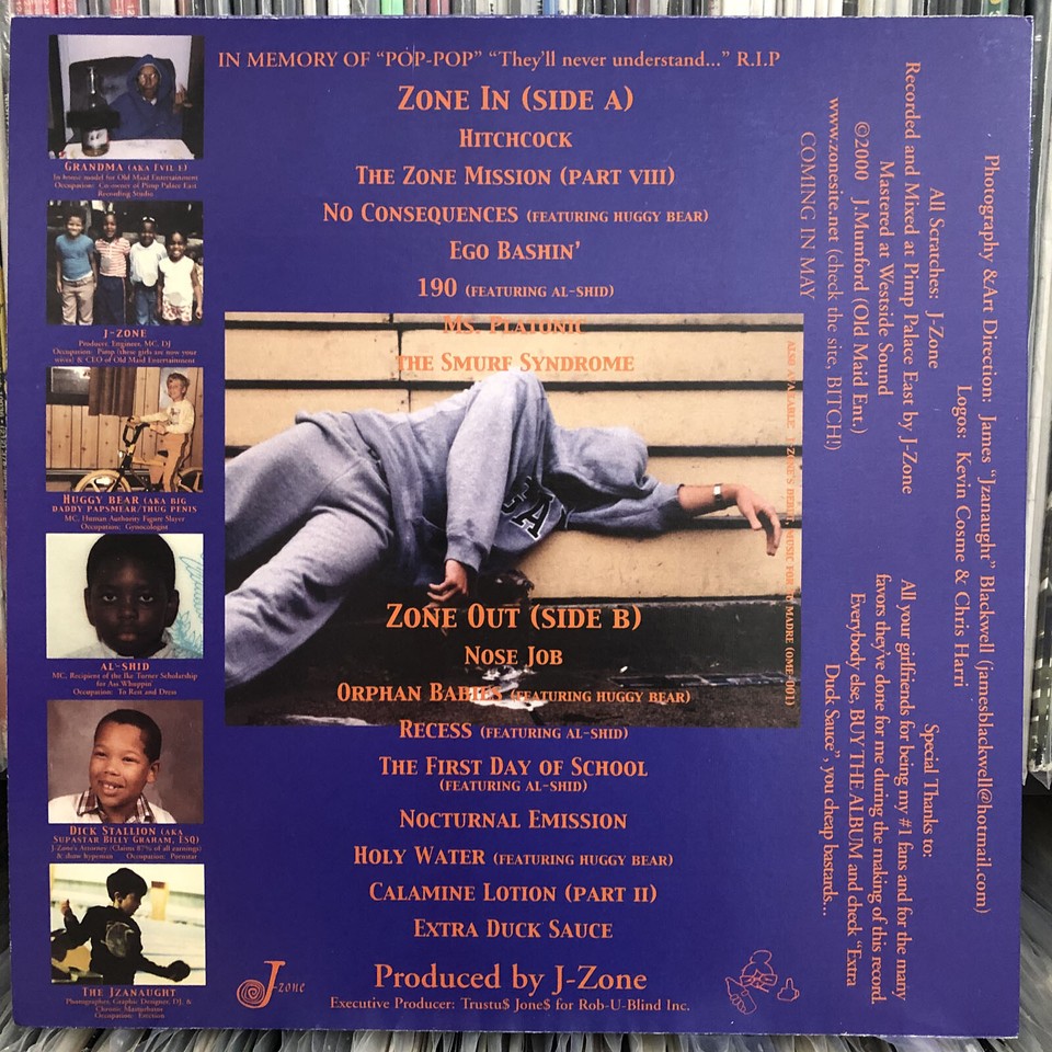 J-ZONE - A BOTTLE OF WHUP ASS (VINYL EP) 2000!! RARE!! AL-SHID + HUGGY ...