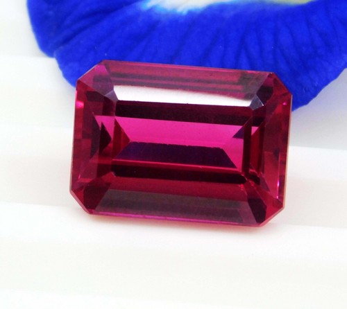 12.95 Ct Natural Pink Ruby Certified Emerald Cut Loose Gemstone | eBay