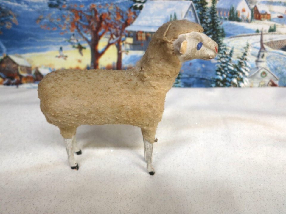Vintage Wooly Putz Germany Sheep Large 5" tall ( 1542) | eBay