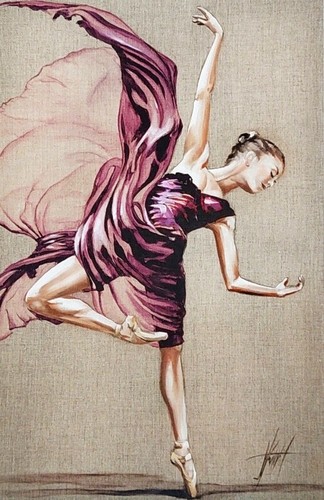 Janet Knight Original Oil Painting Ballet Ballerina Dancer Female Girl ...