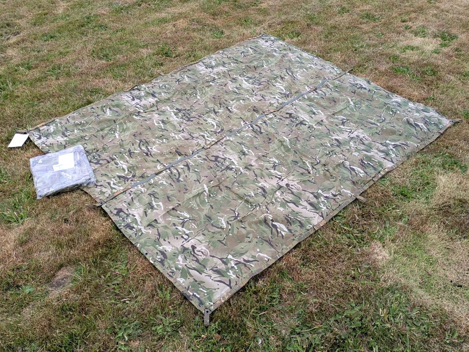 British Army MTP Basha Ground Sheet Tarp GS Waterproof Shelter Cover ...