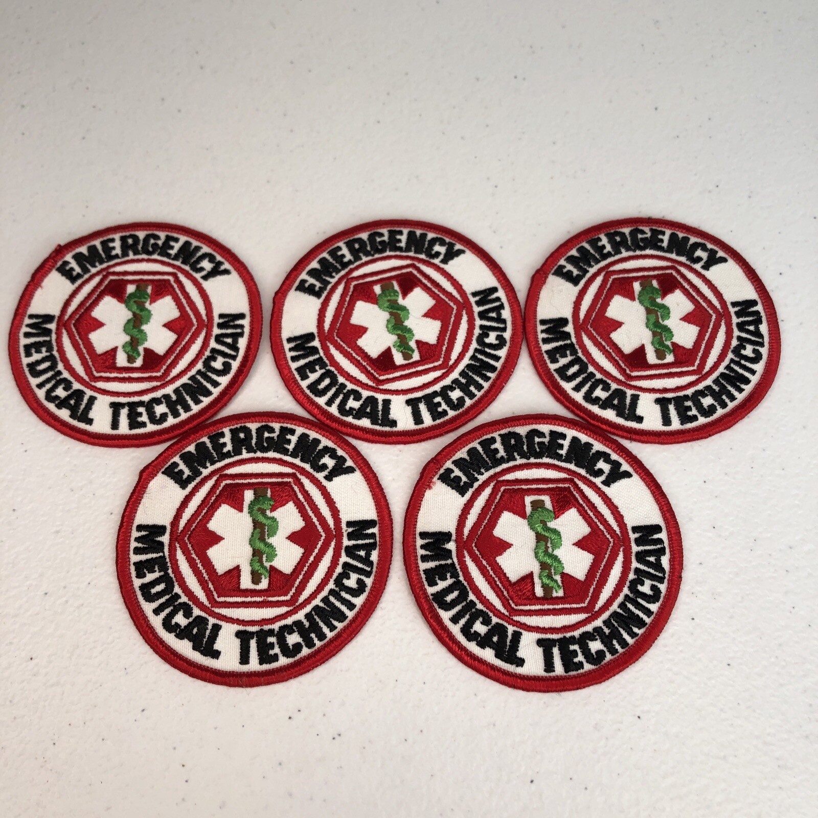 Lot Of 5 Vintage Emergency Medical Technician Shoulder Hat Patches New ...