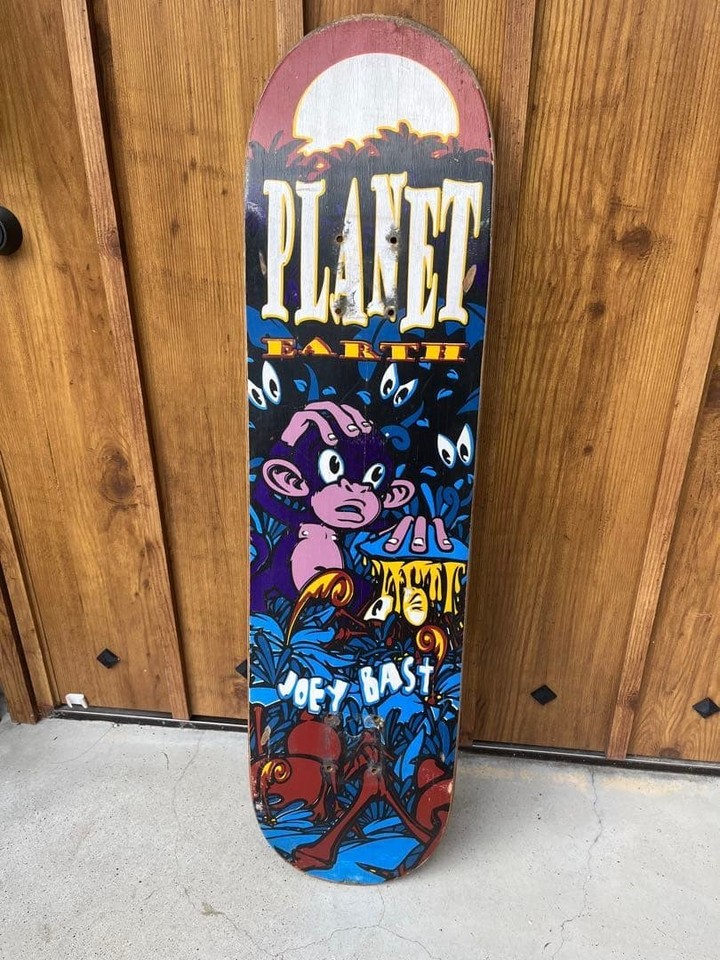 90s Vintage PLANET EARTH JOEY BAST Skateboard Deck | eBay