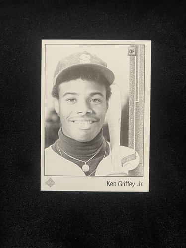 1989 Ken Griffey Jr #1 Black And White Blank Back MINT EXTREMELY RARE ...