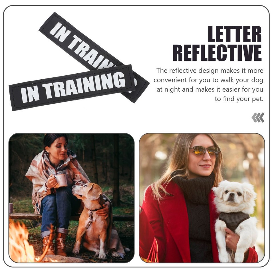 2 Pairs Service Dog Patch Pet Clothing Sticker Patches for Harness ...