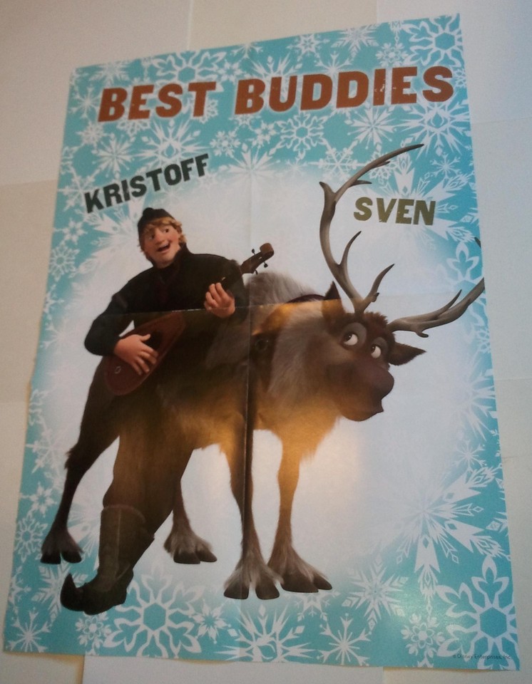 Disney's Frozen Poster # 2 Kristoff and Sven Best Buddies | eBay